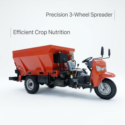 China Self-propelled 3-wheeled Fertilizer Spreader for Precision Field Coverage with 8-15m Spreading Width and Customizable Hopper Volume for sale