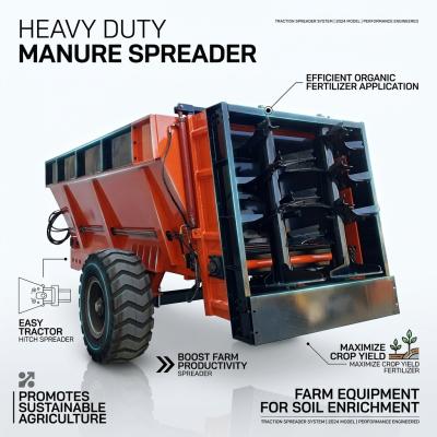 China Tractor-Powered Solid Fertilizer Spreader for Manure and Organic Fertilizer for sale