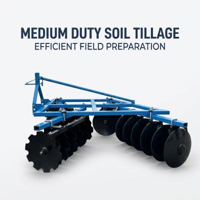 China Tractor Mounted Disc Harrow with Notched & Plain Disc Combination for Heavy Soil and 3000-3800 mm Working Width for sale