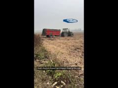 frozen manure spreader double vertical auger crusher evenly spread
