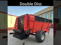 Double disc fertilizer spreader