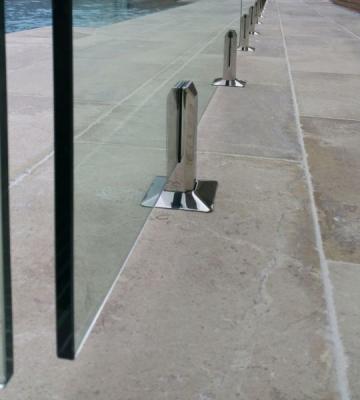 China Frameless Glass Panel Pool Fence Spigot for sale
