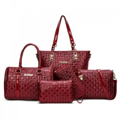 China Women set bag pu leather handbags for sale