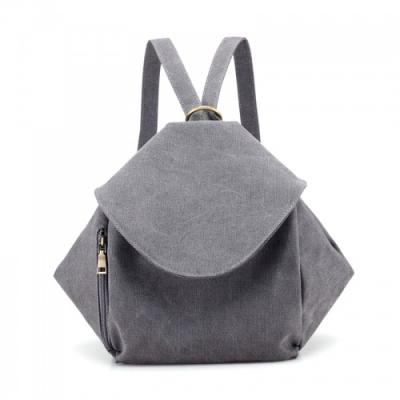 China Solid Fashion Canvas Women Backpacks for sale