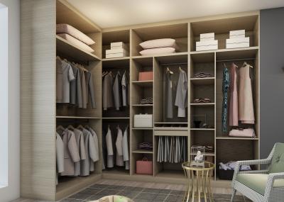 China Plywood Walk In Closet Systems For Villa Master Bedroom Rail Wheels Drawer for sale