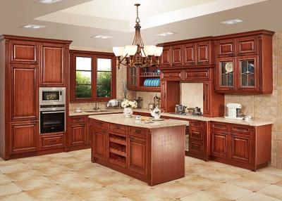 China Customized Size Complete Kitchen Cabinet Set PVC Vinyl Front White Color for sale