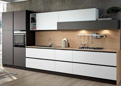 China Five Paints White Piano Paint Door Board Cabinet Fashionable Beautiful Kitchen Easy to Clean for Apartment Project for sale