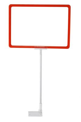 China Advertising Magnetic Sign Holders , Metal Magnet Shelf Pop Poster Display Stand for sale