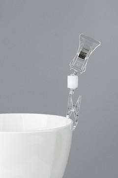 China Customized Cake POP Display Clip / Transparent Sign Clip For Retail for sale