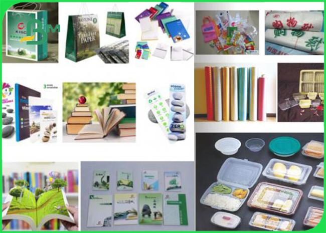 Eco friendly Waterproof 120g -240g Stone Paper For Food Packing