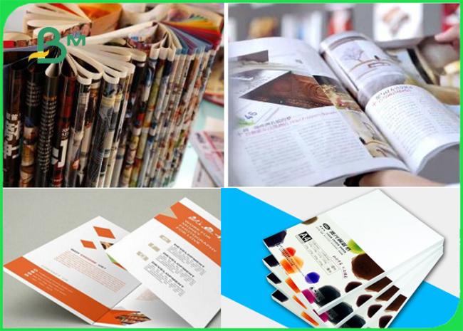 80-350g White C2S Couche Satin Glossy Art Paper With Smooth Surface