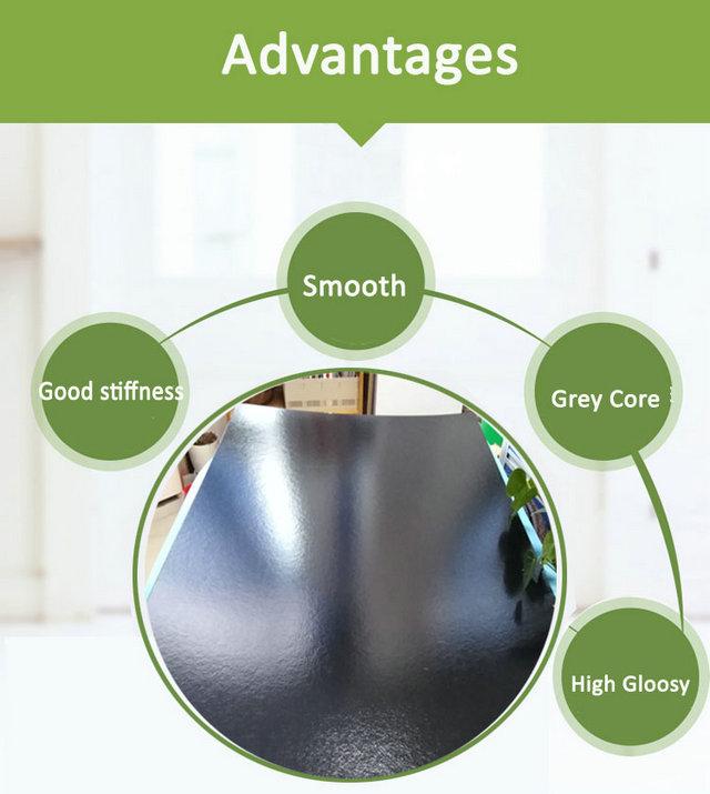 High Quality one side coated Black Color Paperboard for Box Packing 70*100cm sheets