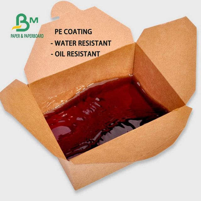 Food Grade Poly Coated Paper , Unbleached Kraft Paper with good waterproof