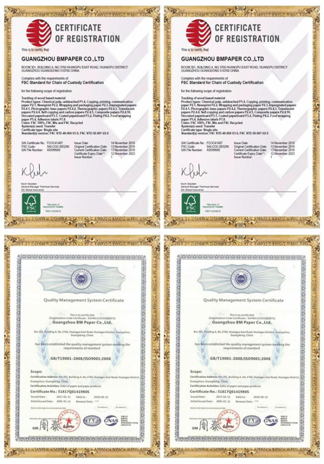 Smoothness And Soft Coated White Board With Grey Back FSC Approved Different Thickness