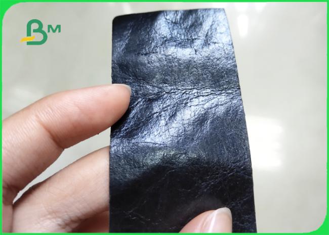 Glossy And Textured Black Color Washable Kraft Paper Wear-resisting Durable