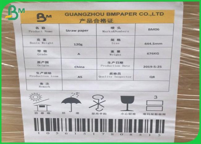 Water Resistant Color Printed Straw Paper with Roll width 15mm to 600mm