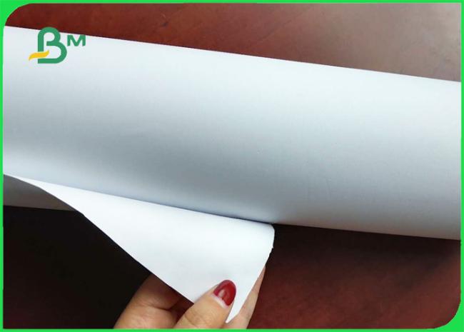 40GSM - 100GSM White Color Plotter Paper / CAD Paper In Rolls For Drawing Board
