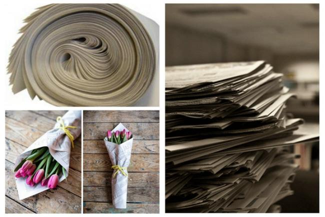 Recyclable Smooth Newsprint Paper Roll 45gsm to 52gsm For Packing Customized