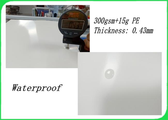 330 * 364mm Oil proof 300gr FBB board + 15g food grade PE for Lunch box