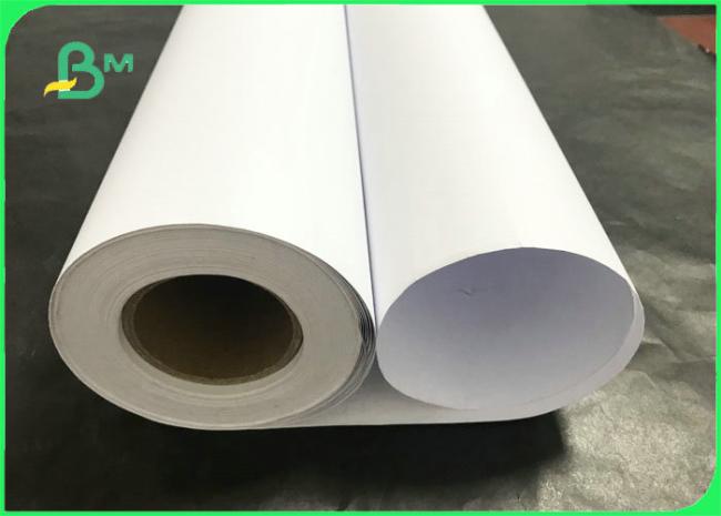 45gsm 60gsm 70gsm 62inch 65inch White CAD Plotter Paper Roll For Garment