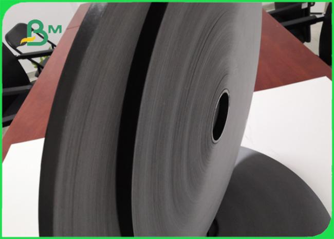 60 GSM Solid Black Straw Paper Roll For Birthday Parties 15MM FDA Approved Ink