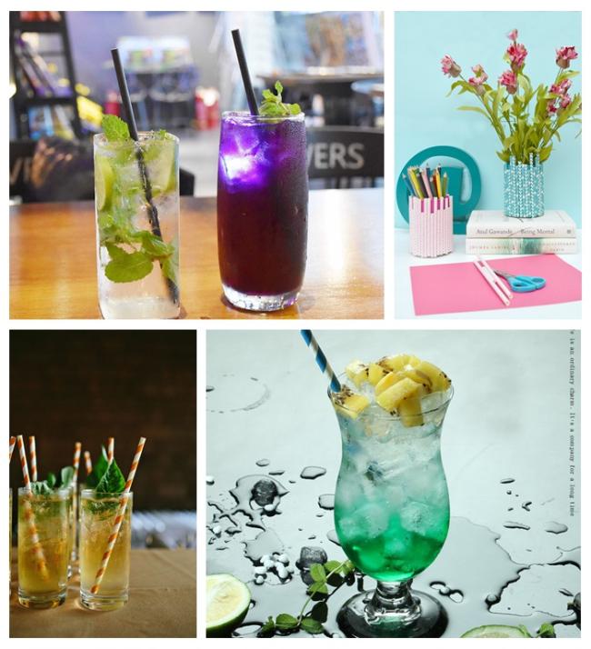 60gsm Multi - Colored Printed Food Grade Paper Roll For Drinking Straw