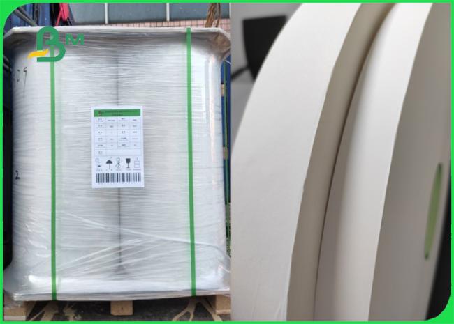 Naturally Compostable 28gsm Drinking Straw Packaging Paper 27mm White