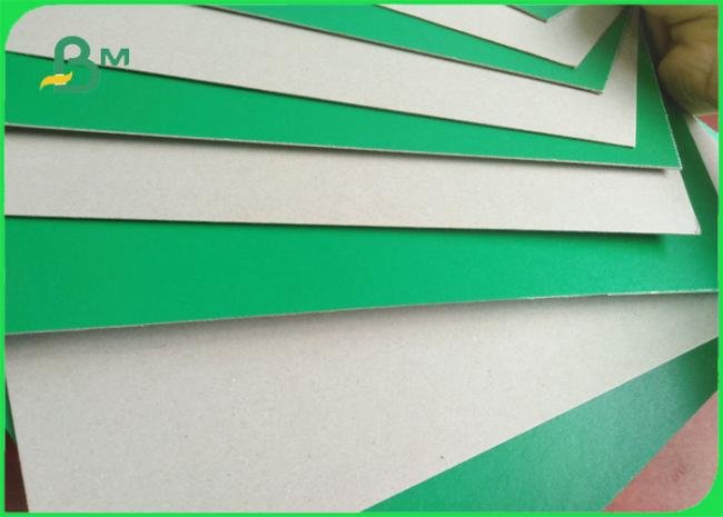 1.2mm 1.3mm Green Lacquered Carton Board Grey Rigid Cardboard For Storage Boxes