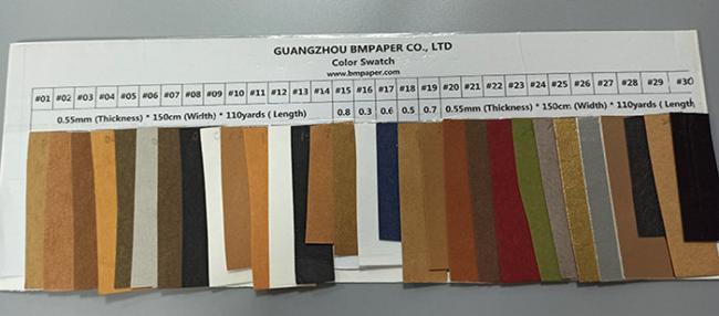 Washable Good Flexibility 0.55mm Kraft Paper Fabric Recyclable Wallet Material