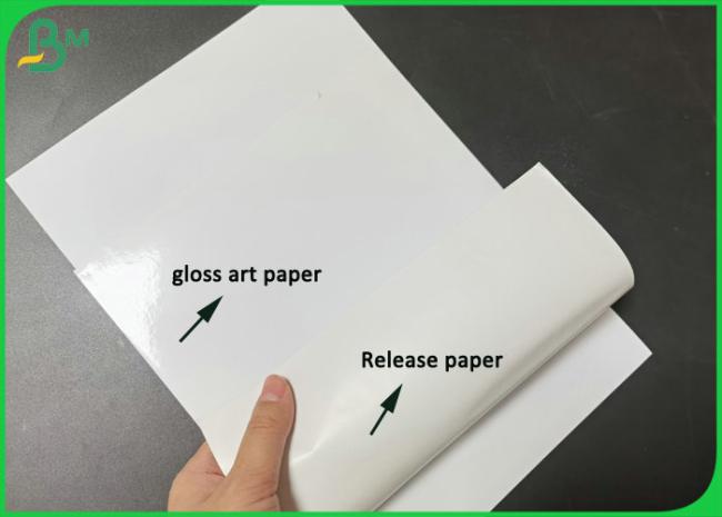 C1S Gloss 157g 200g Adhesive Paper Virgin Pulp White Sticker Label Paper 