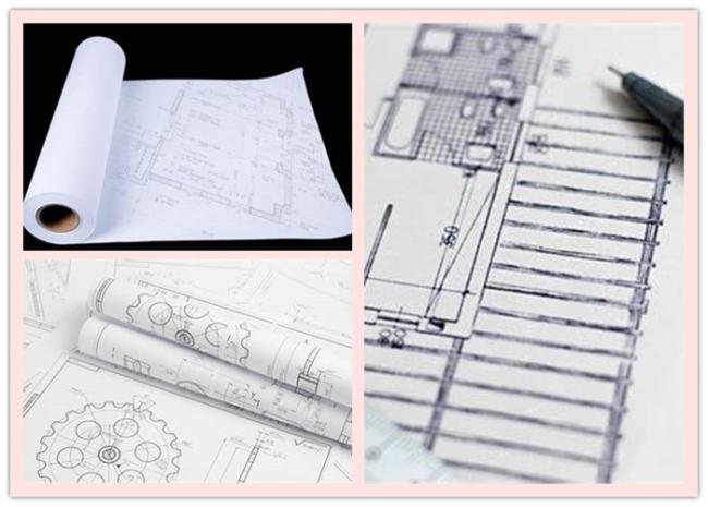 20LB Uncoated White Engineering Bond Paper Roll For CAD Drawing