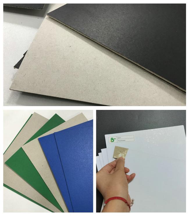 Large Format 1.2mm 1.5mm Thick Duplex Board Laminated Grey Backing Paper Sheets 