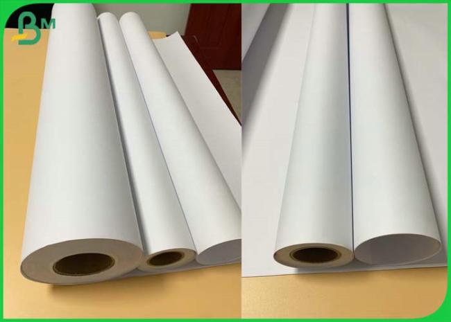 20lb Ultra Bright CAD Plotter Paper 36'' x 150m 3'' Core Matt Uncoated