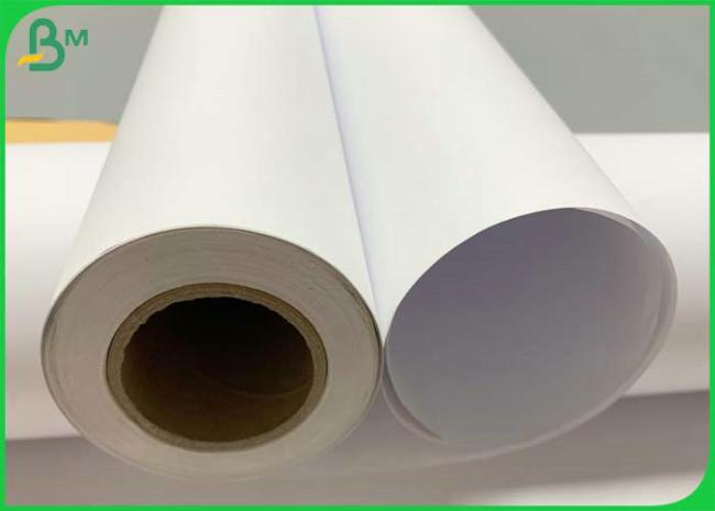 20lb Ultra Bright CAD Plotter Paper 36'' x 150m 3'' Core Matt Uncoated