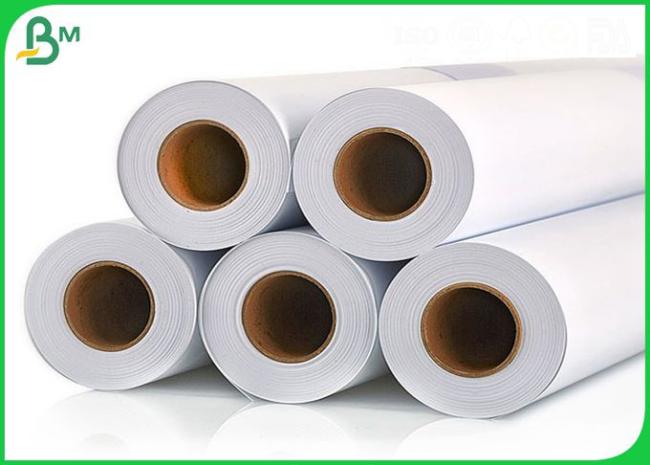 Smoothness Surface CAD Plotter Paper , 3 Inch Core 80gsm Plotter Roll Paper