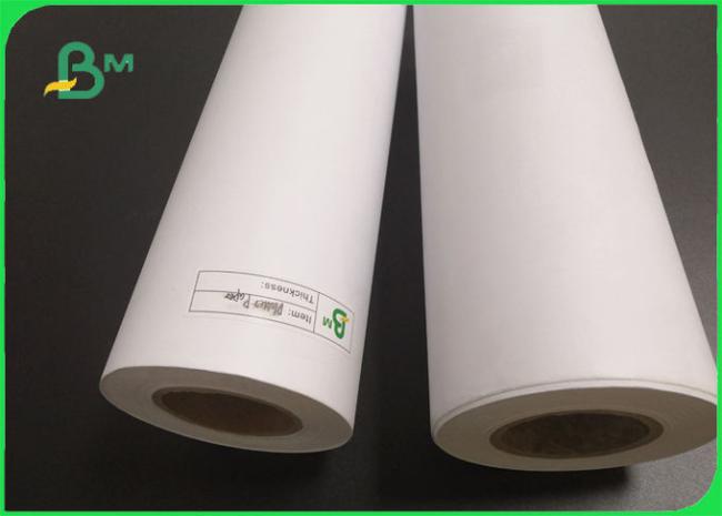 60 Inch 73 Inch Uncoated Plotter Paper For Wide Format Inkjet Printers 60g 70g