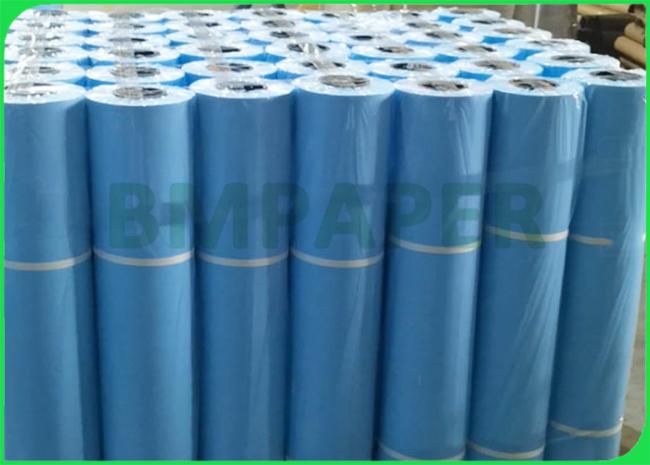 80g Two Sided Blue CAD Paper For Drawing 30'' x 150yards Clear Image Printing