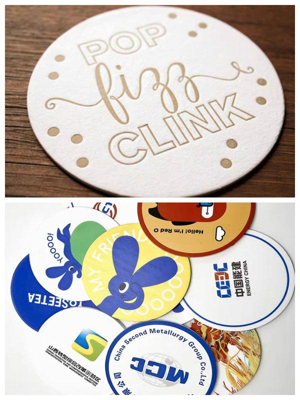 305 x 305mm Recycled 0.4mm 0.45mm 0.5mm Pure Whiteness Beer Mats Board For Coasters