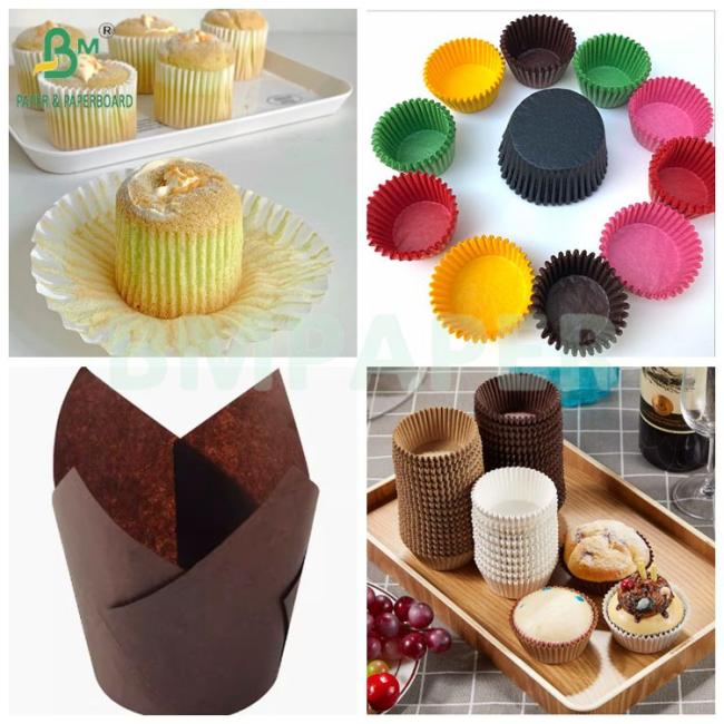 Grease Proof Good Release 38gsm White Colourful Baking Cup Paper Kit 3