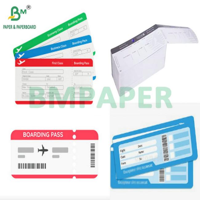 175g 18.8cm x 8.3cm Thermal Blank Boarding Pass Customized Cheap Flights Tickets 