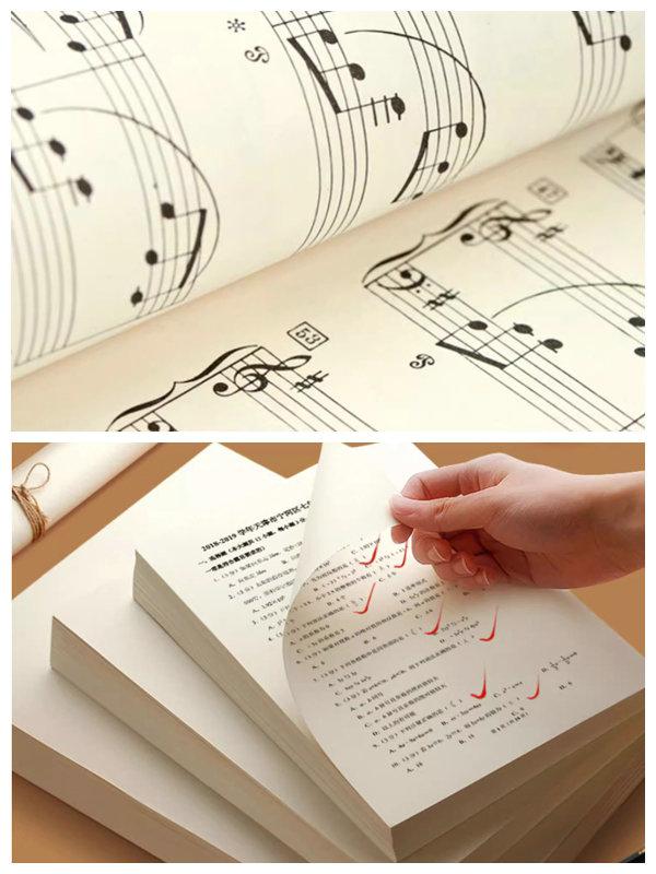 70gram 75gram Uncoated Cream Cardstock Paper For Printing Notebook 21.5 x 27.9cm 