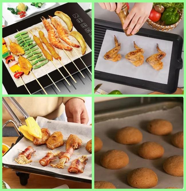 40gsm Heat Resistant White Coated Silicone Oven Paper For Roasting 620mm