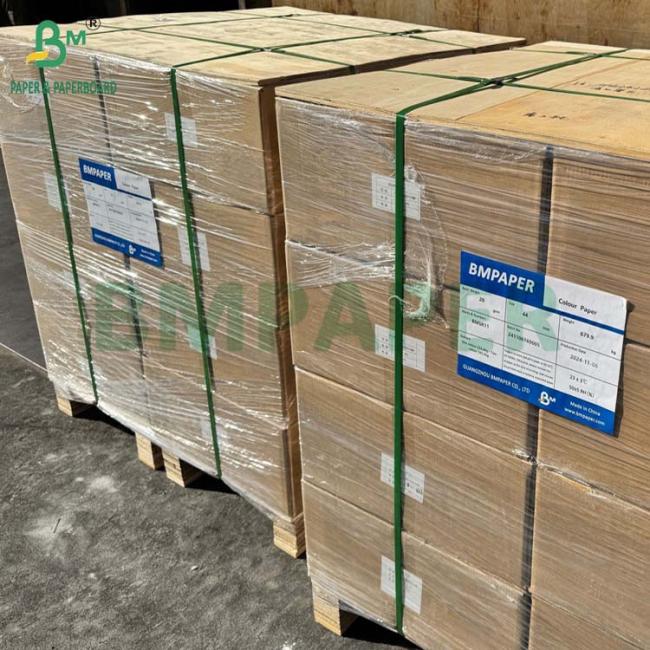 OEM Printing 28g Straw Wrapping Paper Slitting Roll 44mm Food Grade Colored Kraft Paper