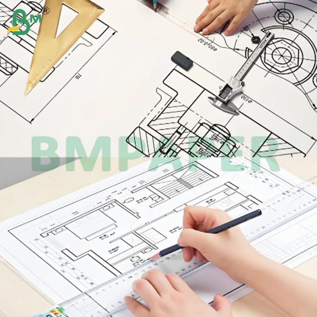 Smooth Surface 80gsm CAD Bond Paper Rolls for Precise Printing