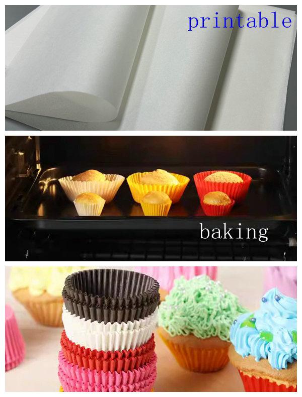 380mm Reel 30Gram Greaseproof Muffin Cup Paper To Parchment Paper Cups