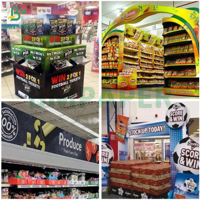 High Rigidity 2mm 2.5mm Wood Pulp White Cardboard for Indoor POS Display Board