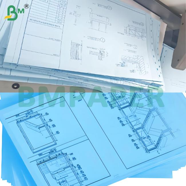 80gsm Smooth Blueprint Paper Rolls for CAD Drawing