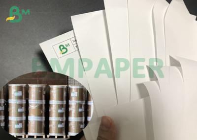 Cina carta termica bianca dello spazio in bianco rivestito spesso di 55gsm 70gsm per il registratore di cassa di posizione in vendita