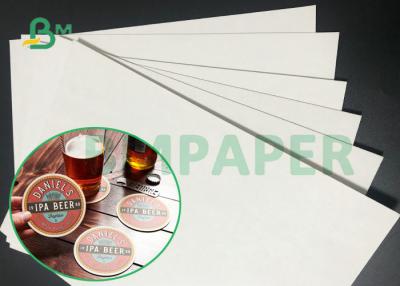 China 0.6MM 0.7MM 1.1MM Fast Absorption Natural Wood pulp White Coaster Board for sale