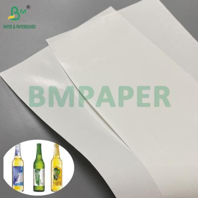 China 67 gsm Blank Wit Wet Strength Paper Voor Bierflesse Etiketten Te koop